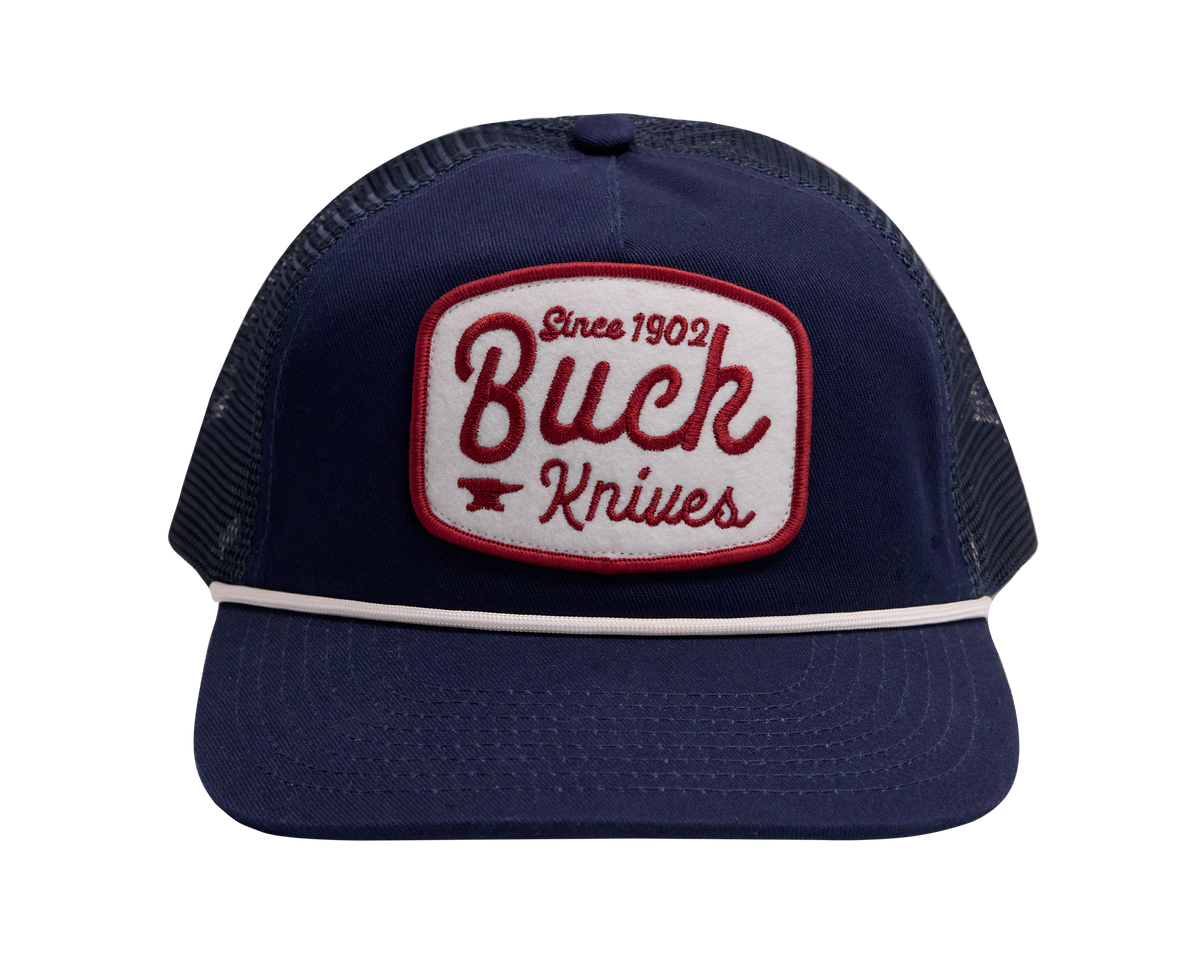 Buck Rounded Felt Patch 5-Panel Mesh Snapback — Thailandoutdoorshop