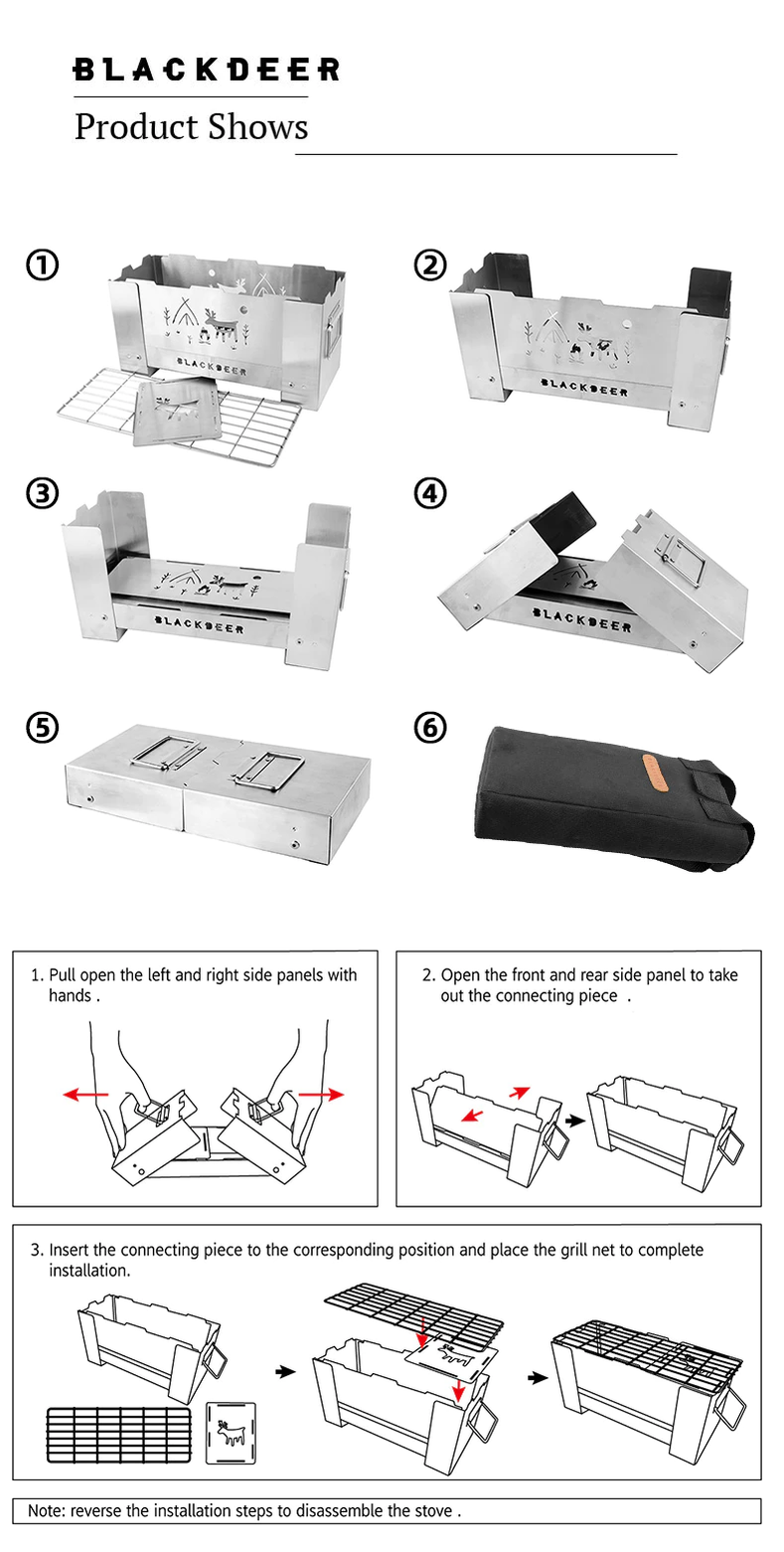 Blackdeer Tinder Folding Wood Stove — Thailandoutdoorshop